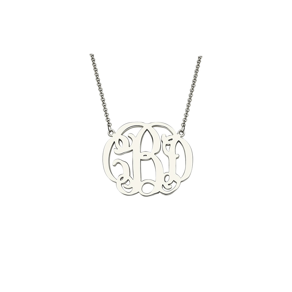 Personalized Initial Monogram Necklace In Sterling Silver - CALLIE