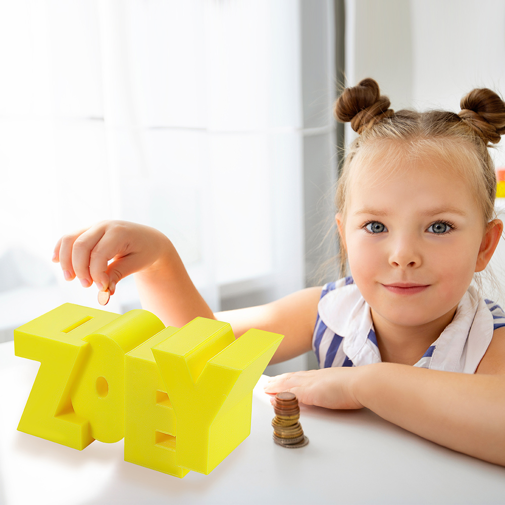 Personalized Saving Money Box with Children Name - CALLIE