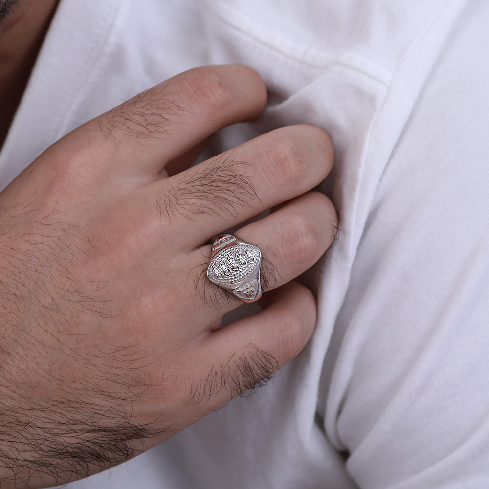 Callie Football Ring with Custom Number Name and Birthstone - CALLIE