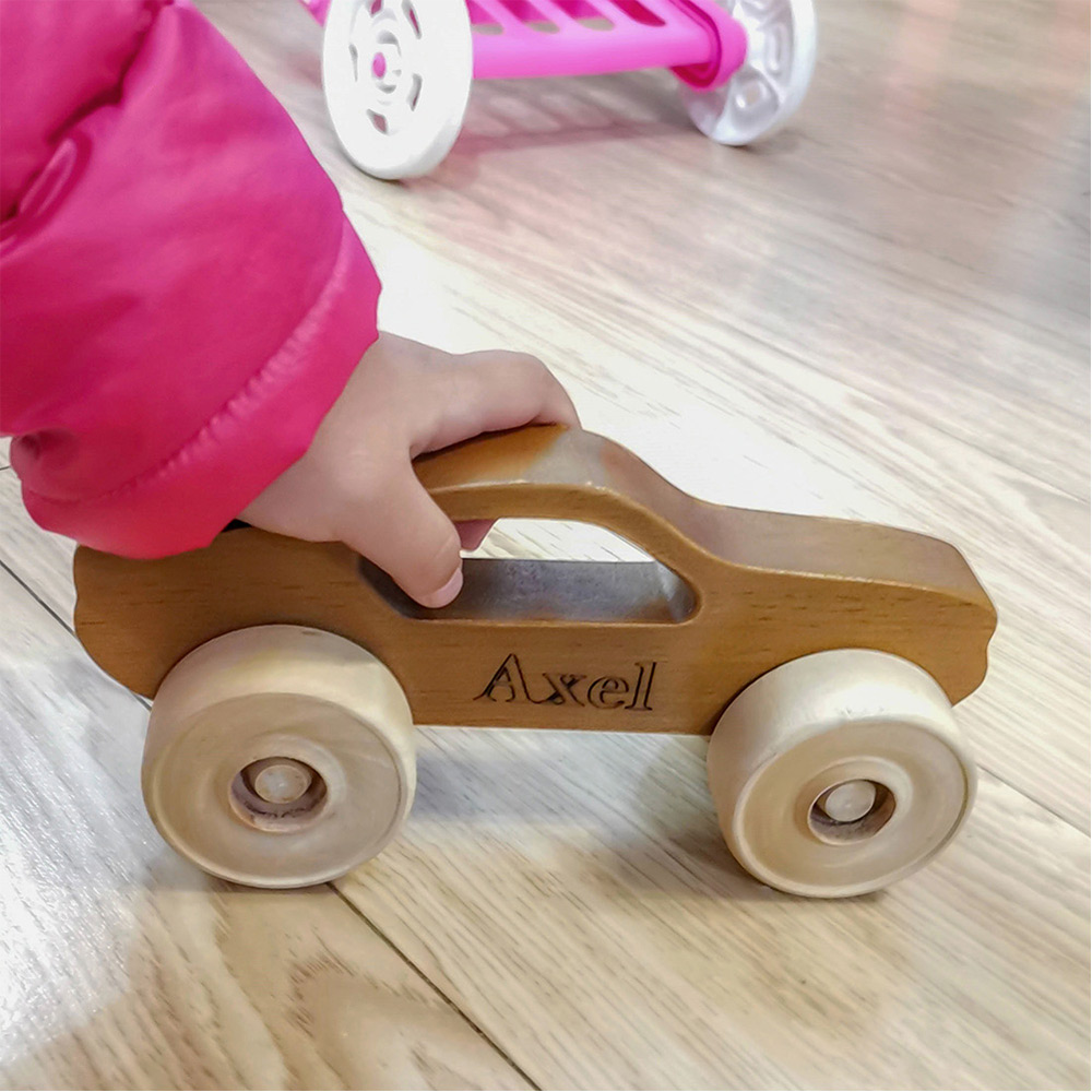 Personalized Name Wooden Toy Car For Kids First Birthday Gift Baby ...