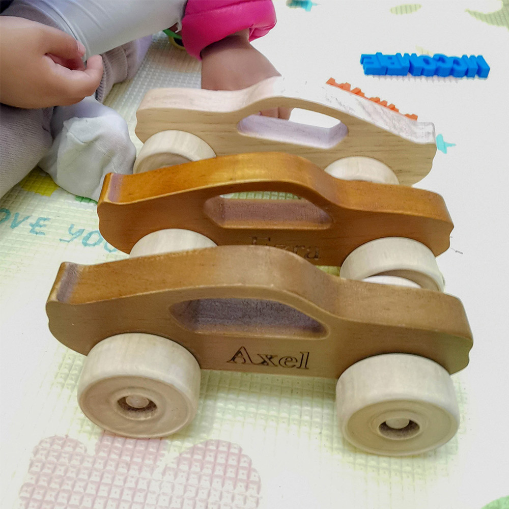 Personalized Name Wooden Toy Car For Kids First Birthday Gift Baby ...