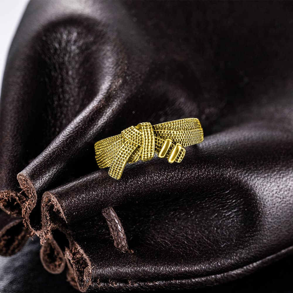 Personalized Engraved Martial Art Belt Ring, Karate, Judo, BJJ ...