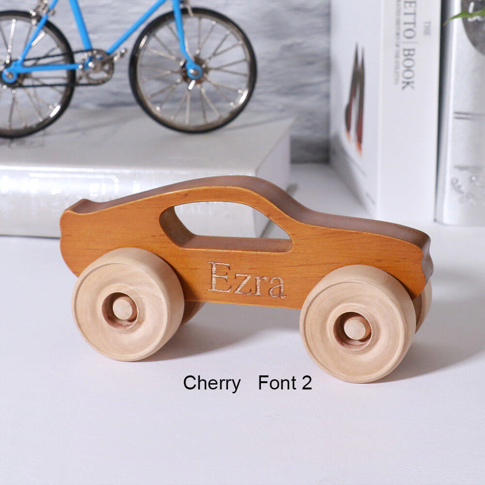 Personalized Name Wooden Toy Car For Kids First Birthday Gift Baby ...