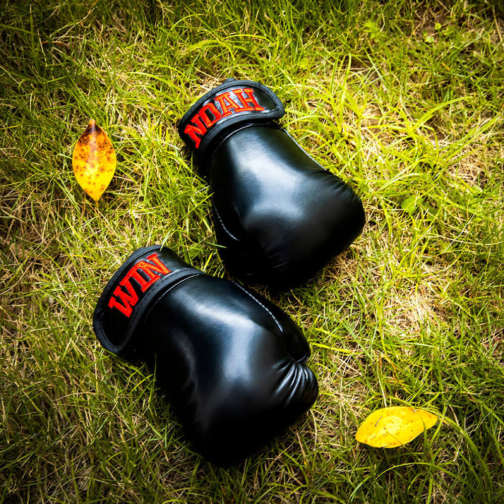 Personalized Leather Baby Boxing Gloves Embroidery Name - CALLIE