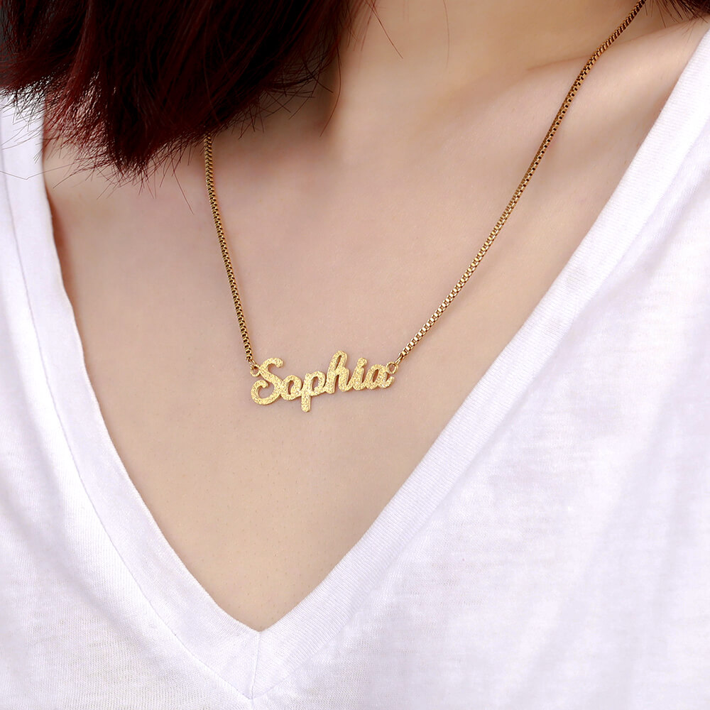 Personalized Sparkling Name Necklace Stainless Steel - CALLIE