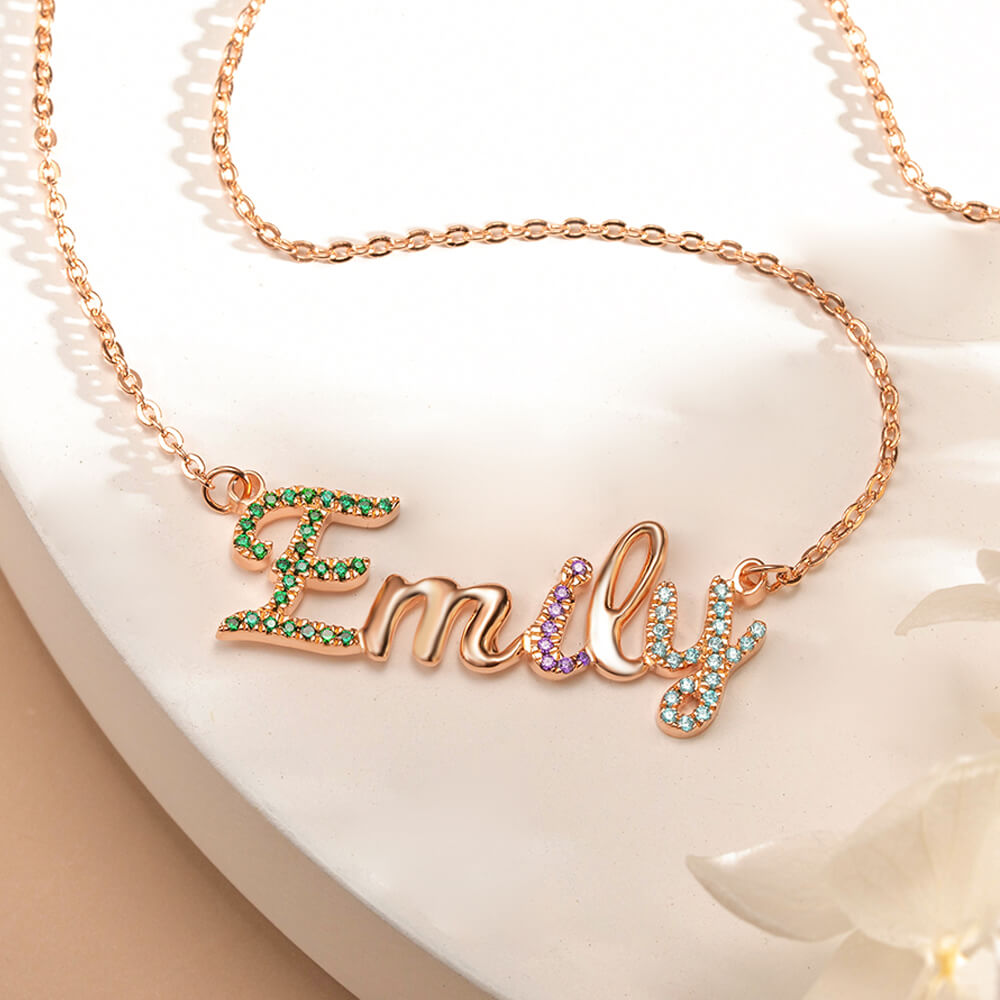 Callie Colorful Gemstone Name Jewelry Series - Necklace/Ring/Bracelt ...