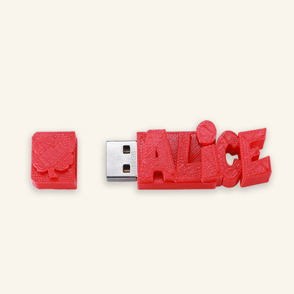 Custom USB Memory Sticks Flash Drives 3D Printing Name 16GB/32GB/64GB