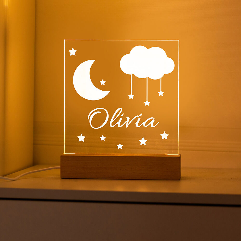 Moon and Stars Name Night Light for Children - CALLIE