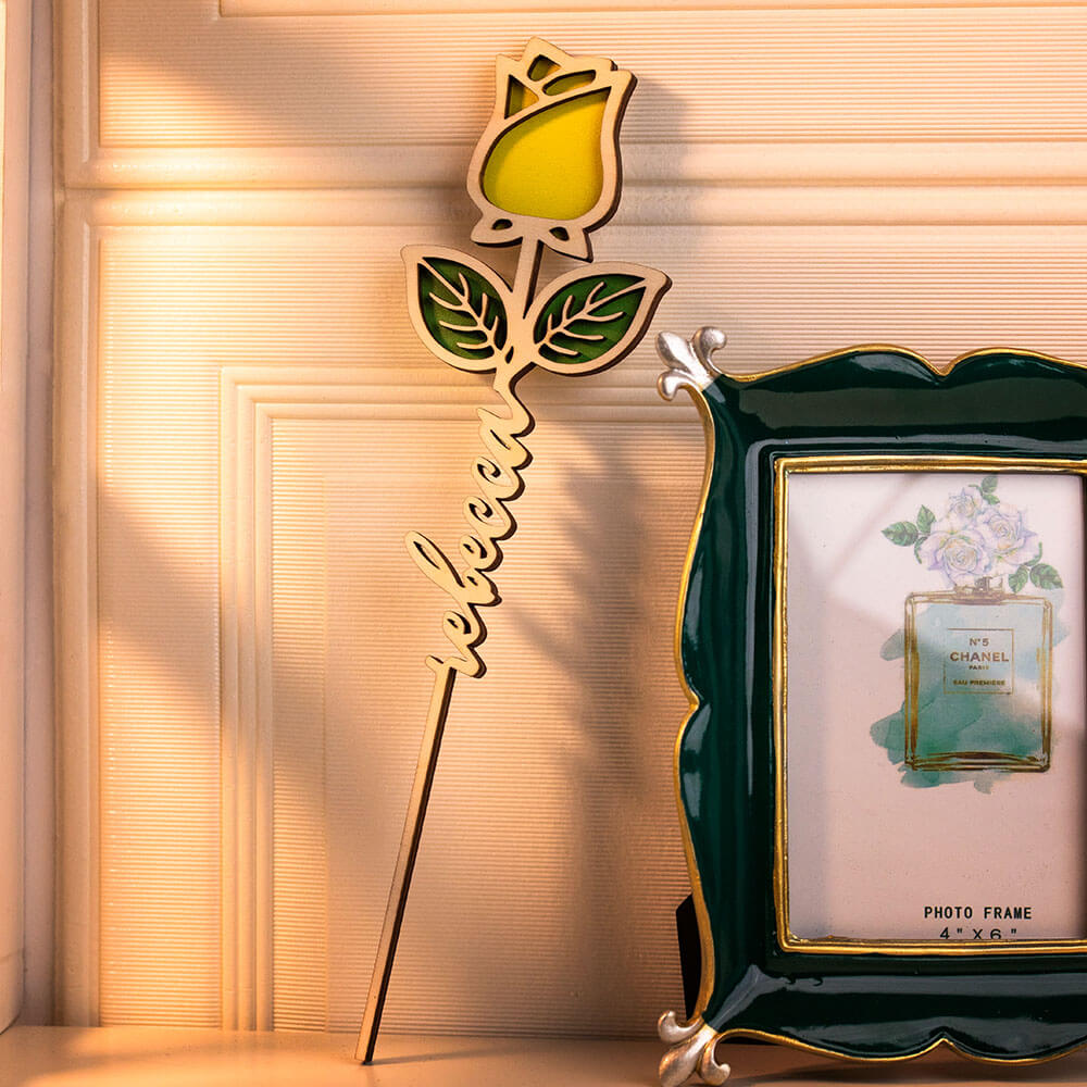 Personalized Wooden Name Rose for Women - CALLIE