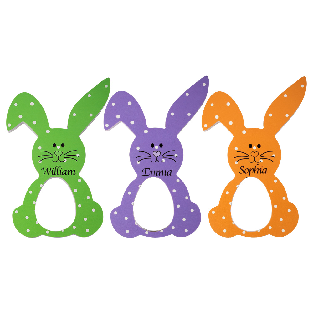 Personalized Bunny Name & Design Pvc Easter Egg Holder Decoration for ...