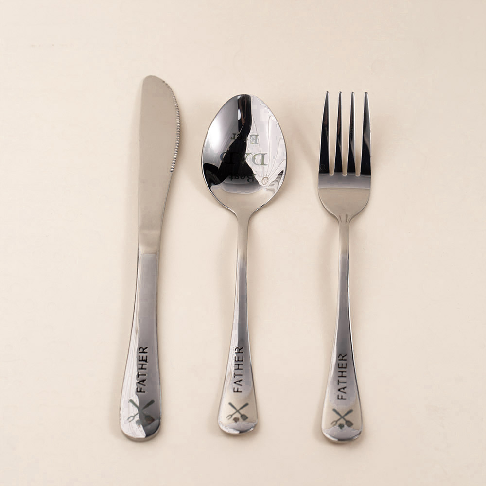 Dad's Personalized Spoons Cutlery Set