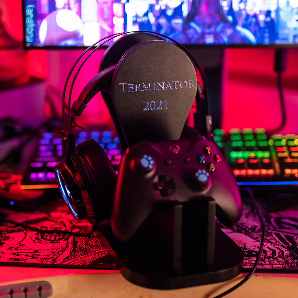 Engraved Headphones & Xbox Controller Stand Gamer Gift Father's Day ...