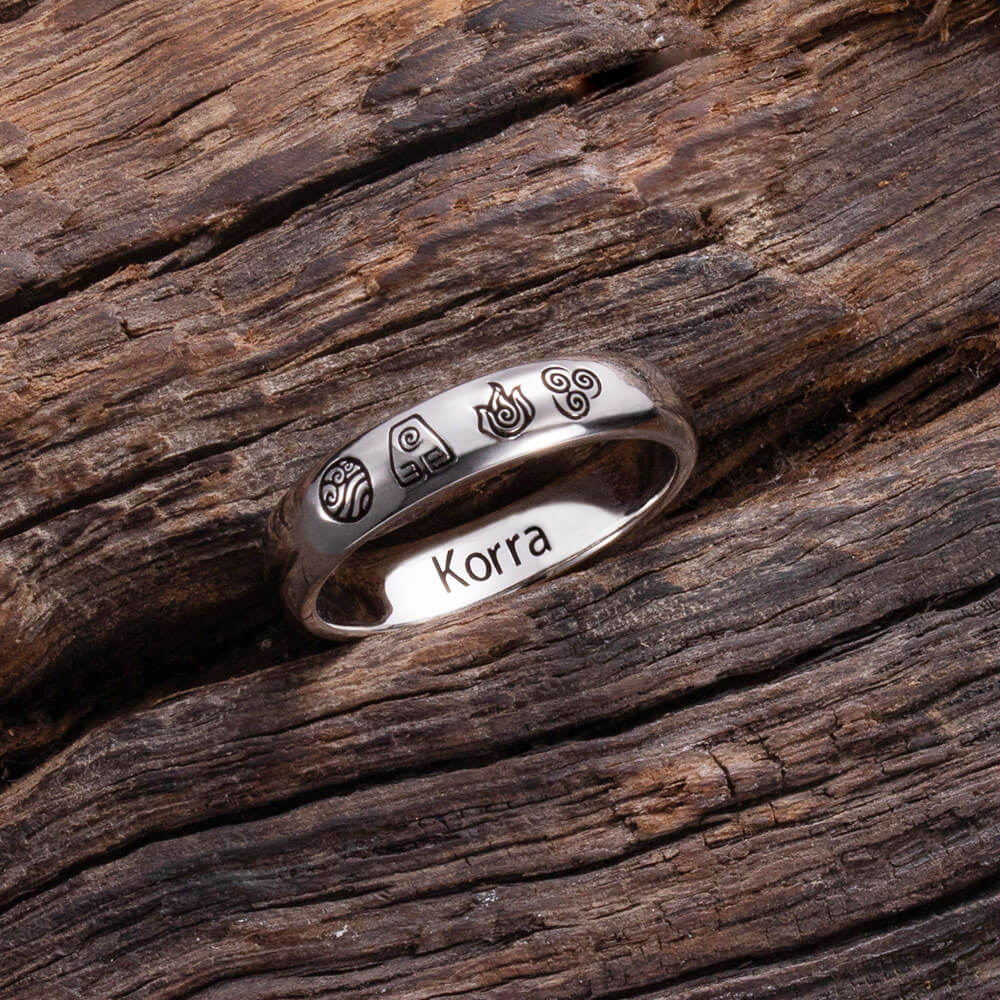 Personalized Avatar The Last Airbender 4 Elements Ring Air Nomad, Tribe ...