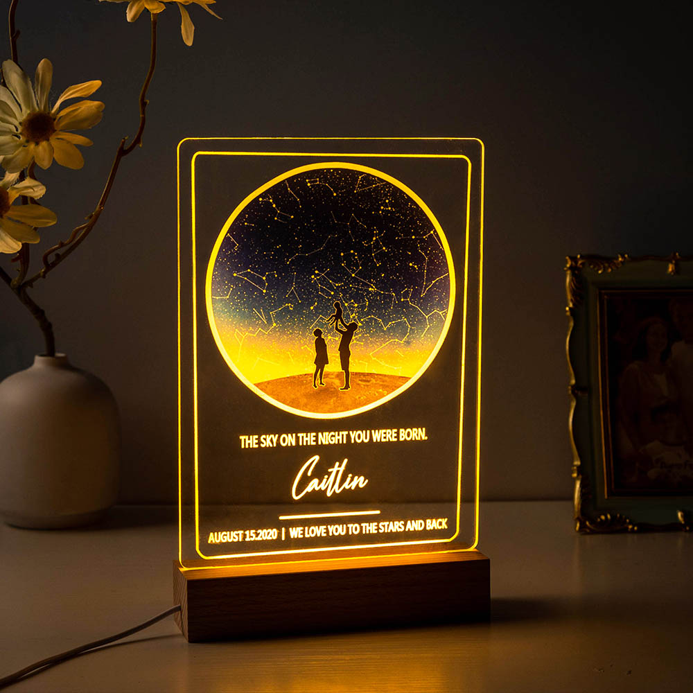 Personalized Starry Sky & Silhouette Night Light - CALLIE