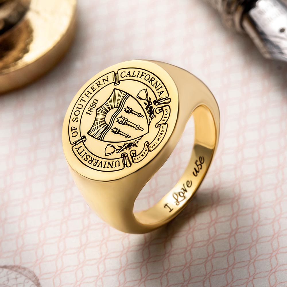 Personalized School Class Ring Graduation Badge Ring - CALLIE