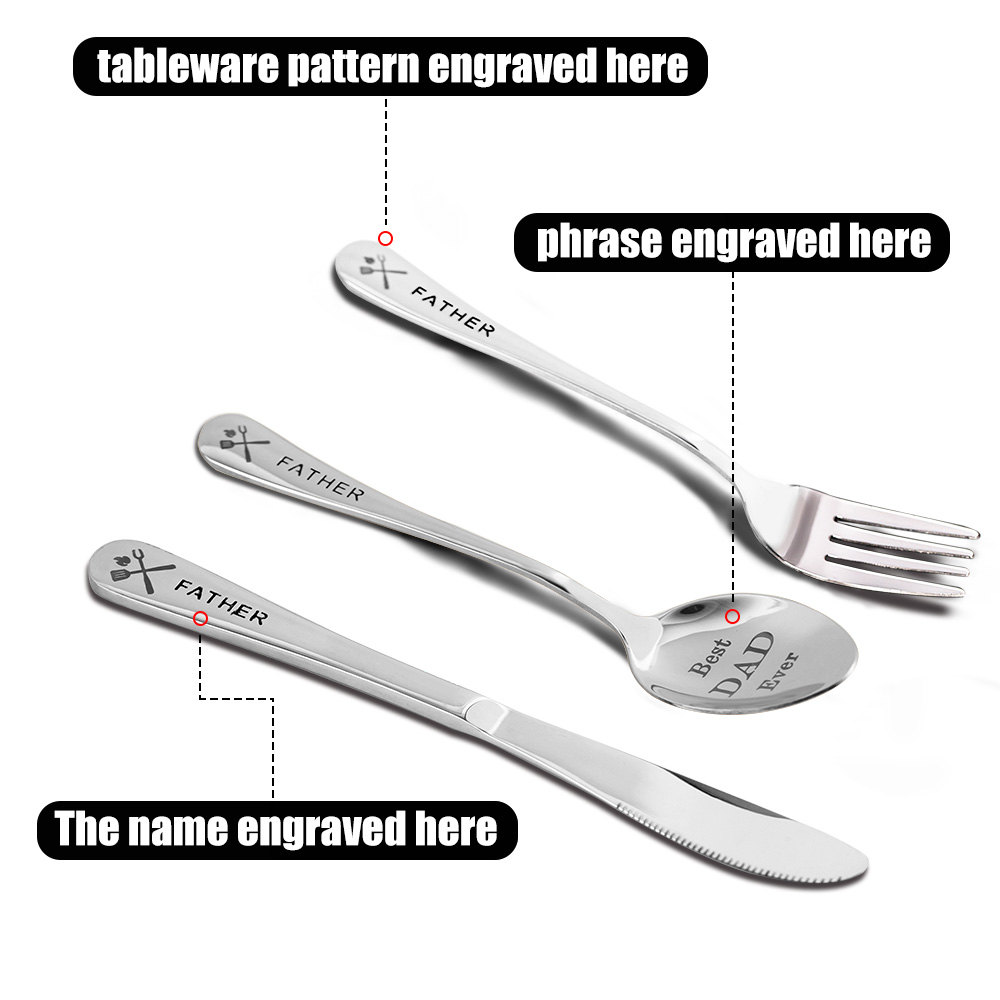 Dad's Personalized Spoons Cutlery Set - CALLIE