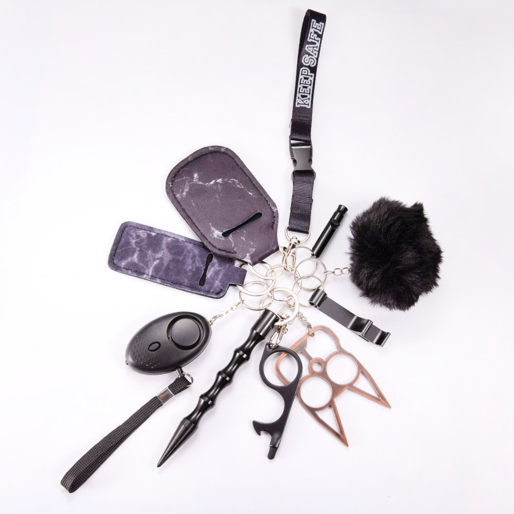 Custom Safety Defense 10 in 1Keychain Set for Women - CALLIE