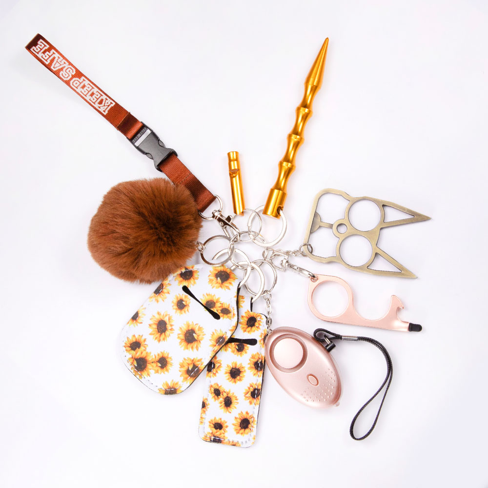 Custom Safety Defense 10 in 1Keychain Set for Women - CALLIE
