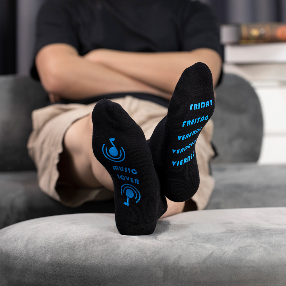 Personalized Funny Text & Hobby Icon Dad Socks - CALLIE