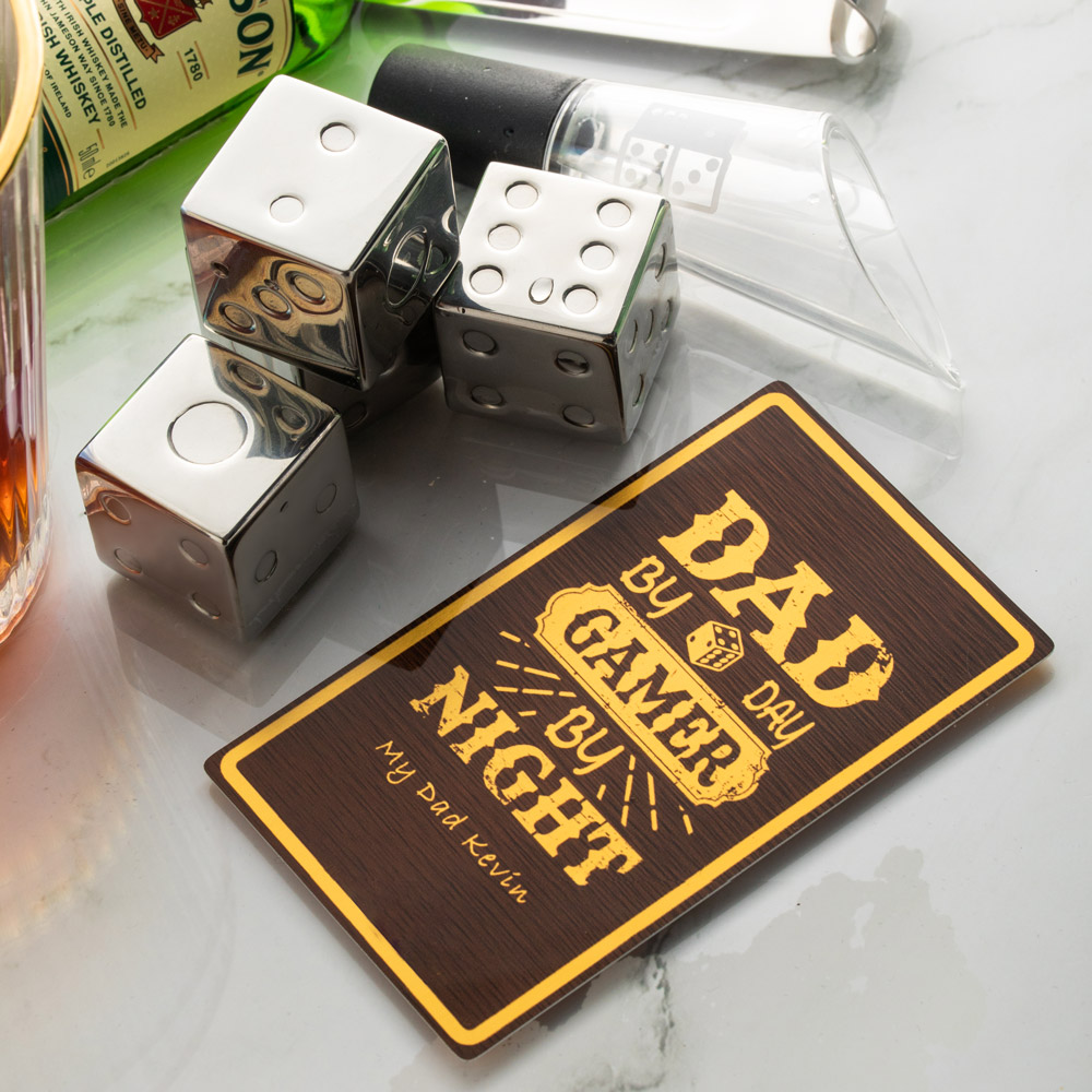 Personalized Glass Dice Silicone Ice Container Ice Clip and Bottle ...