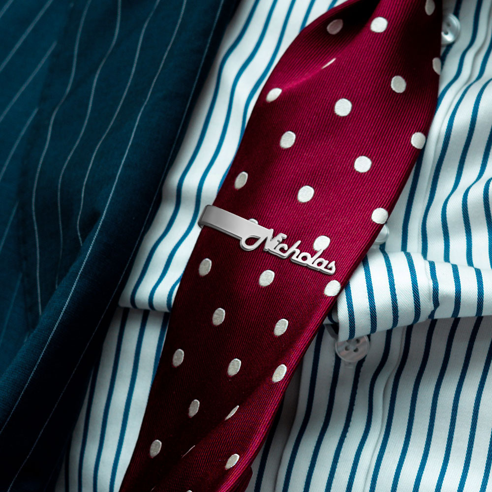 Personalized Name Tie Clip for Men - CALLIE