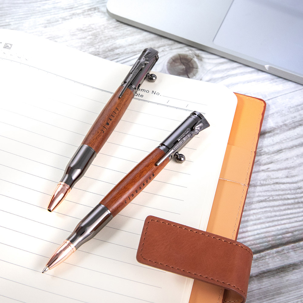 Custom Bullet Pen with Engraving & Rifle Bolt Action Father's Day Gift ...