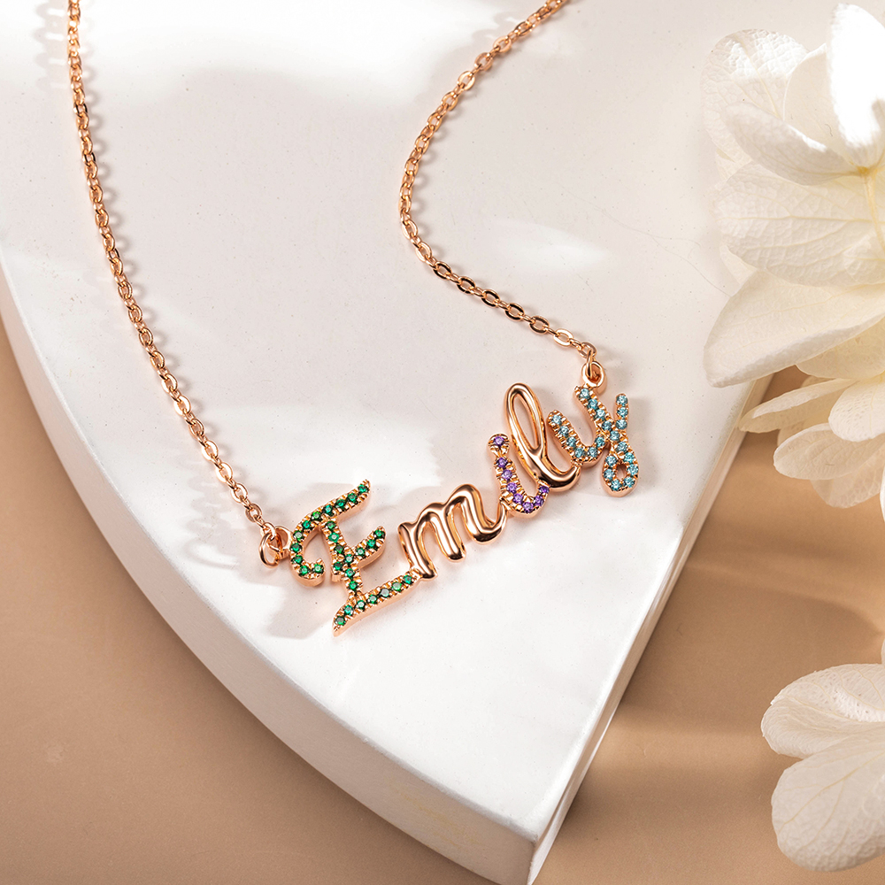 Callie Custom Gold Plated Nameplate Necklace Name Necklace - CALLIE