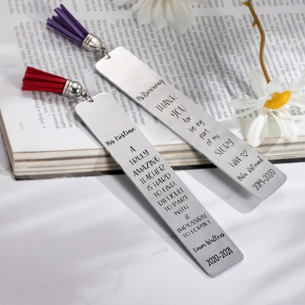 Personalized Engraved Bookmark with Tassels - CALLIE