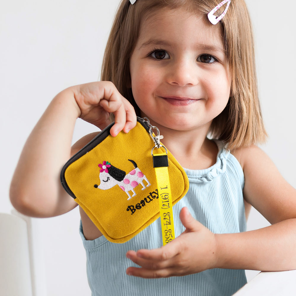 Personalized Embroidery Cartoon Pattern Wallets for Girl - CALLIE