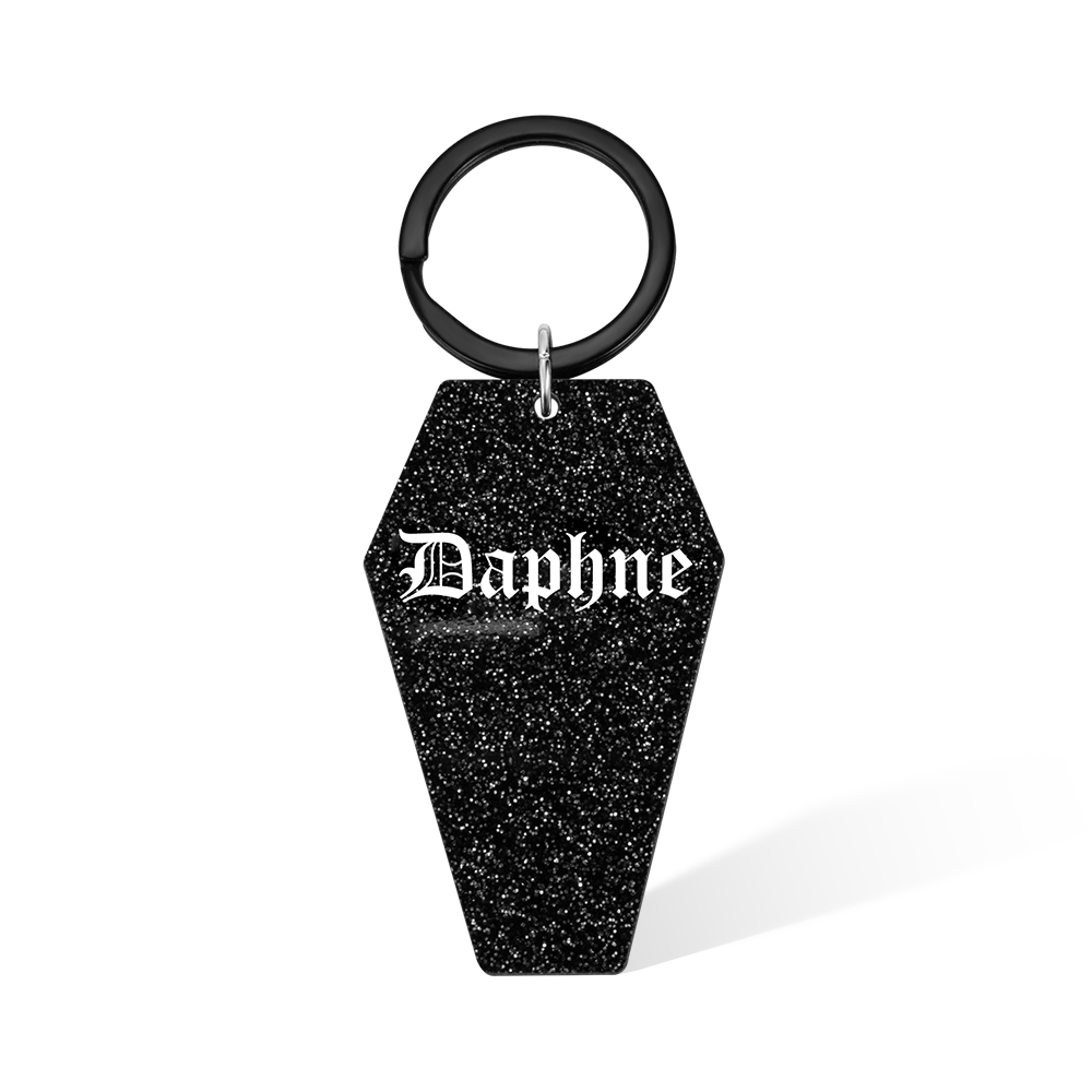 Personalized Acrylic Gothic Pet Dog ID Name Tag - CALLIE