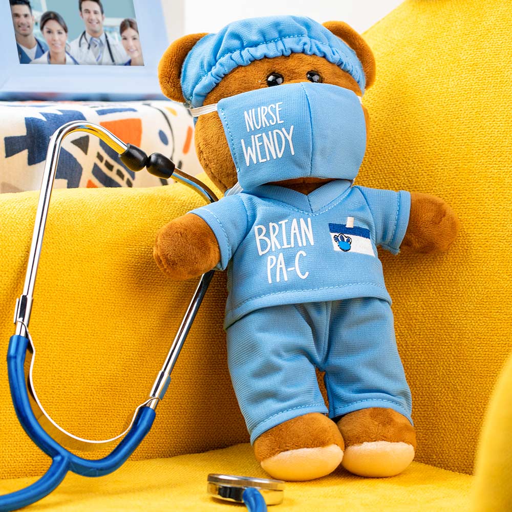 Appreciation COVID Doctor & Nurse Bear Plush Toy Thank You Present - CALLIE