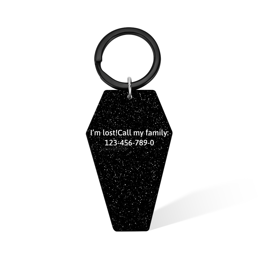 Personalized Acrylic Gothic Pet Dog ID Name Tag - CALLIE