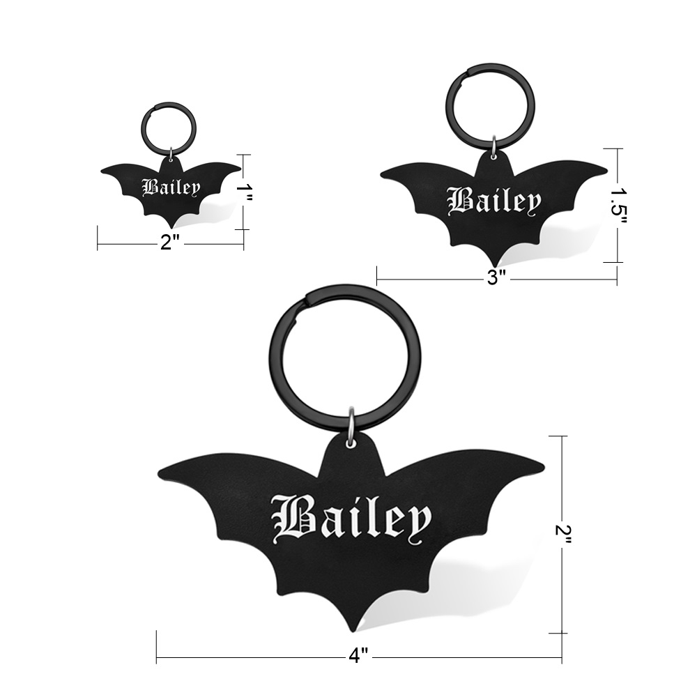 Personalized Acrylic Gothic Pet Dog ID Name Tag - CALLIE