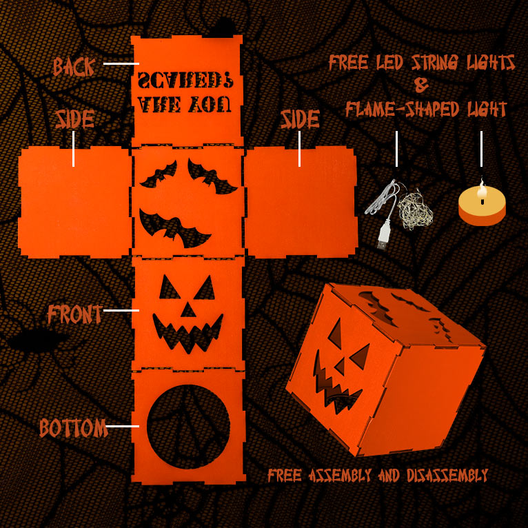 Custom Halloween Light-Up Jack O Lanterns - CALLIE