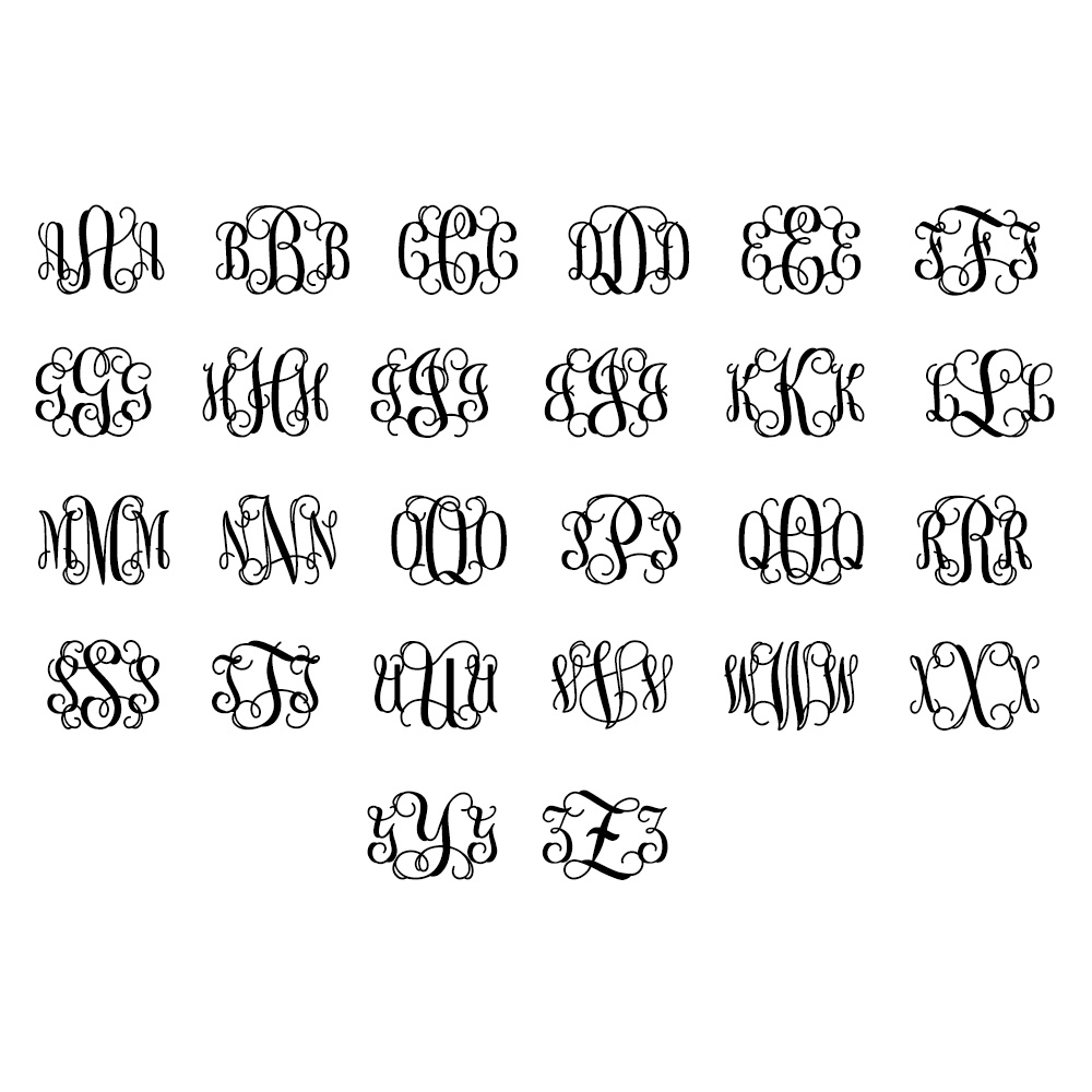 Personalized Zircon Engraved Classic Monogram Signet Ring with 3 ...