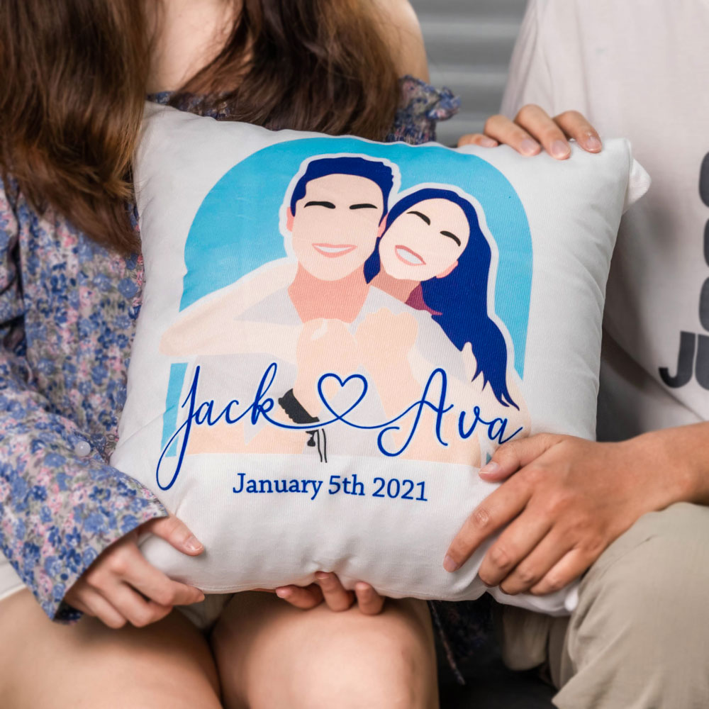 personalized funny his and her pillow cases for couples - CALLIE