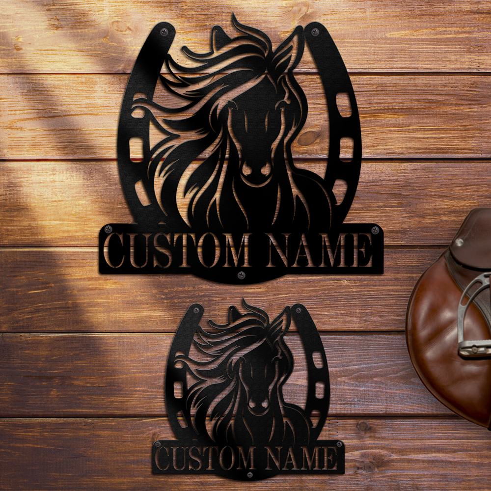 Personalized Horse Sign Metal Horse Wall Art Decor - CALLIE