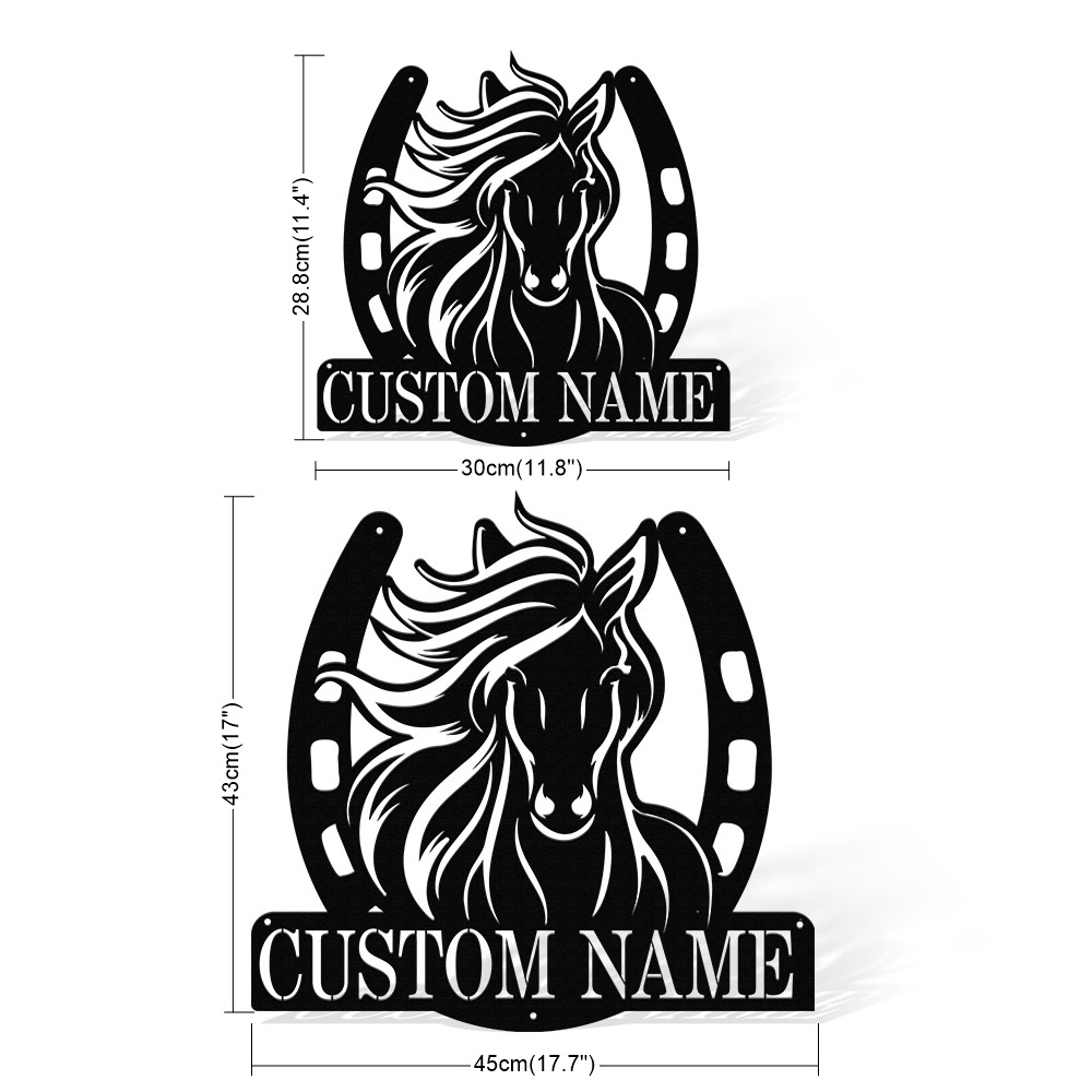 Personalized Horse Sign Metal Horse Wall Art Decor - CALLIE