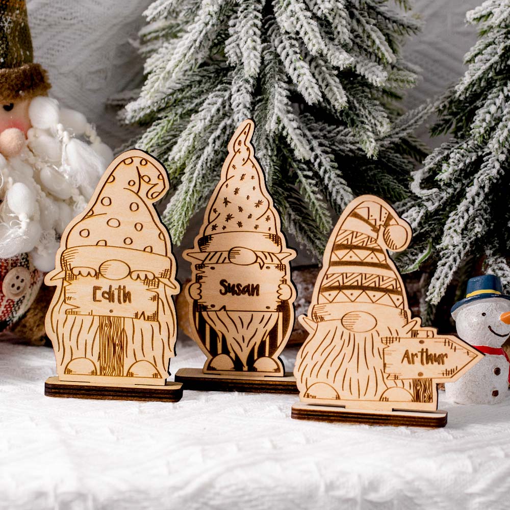 Personalized wooden Gonk Gnome Christmas Home Decoration - CALLIE