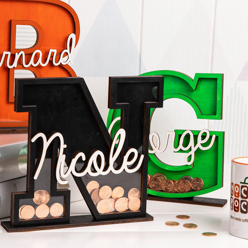 Personalized Initial Letter Money Banks with Name - CALLIE