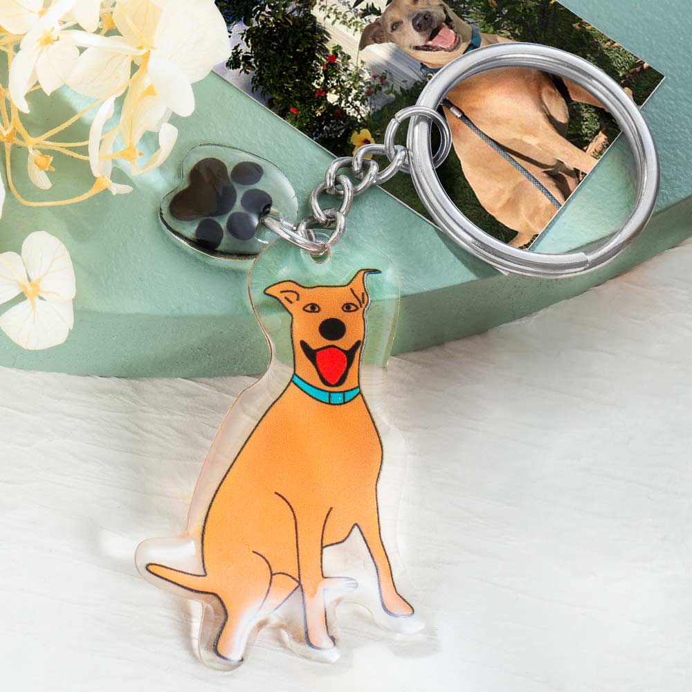 Custom Creative Faceless Photo Portrait Keychain - CALLIE