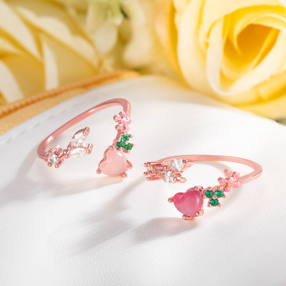 Flower Stackable Adjustable Ring Gift for Women - CALLIE