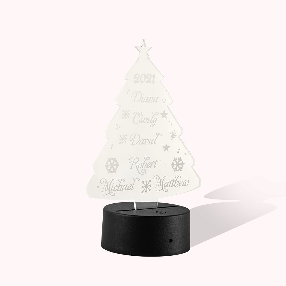 Personalised Christmas Tree LED Night Light - CALLIE