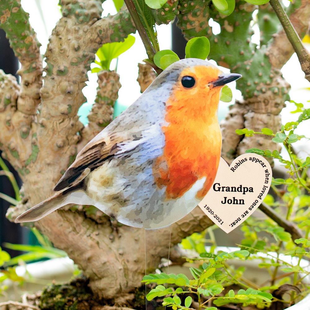 Personalized Robin Ornament Sympathy Gift Memorial Gift - CALLIE