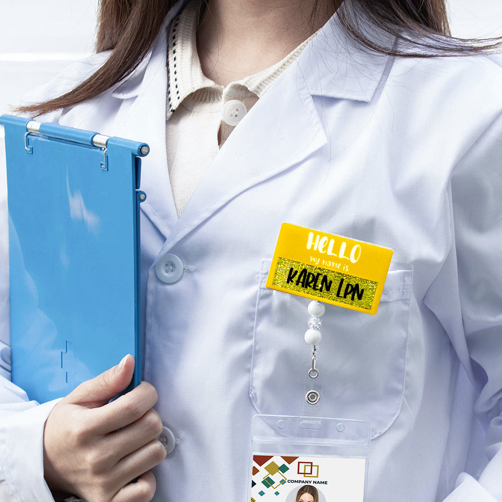 Personalized Hello My Name Is Tag Badge Gift for Doctor or Nurse - CALLIE