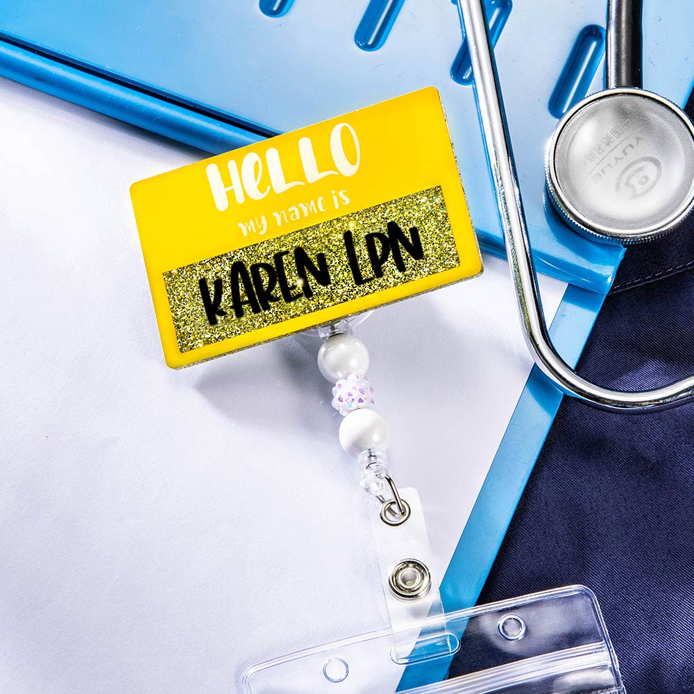 Personalized Hello My Name Is Tag Badge Gift for Doctor or Nurse - CALLIE