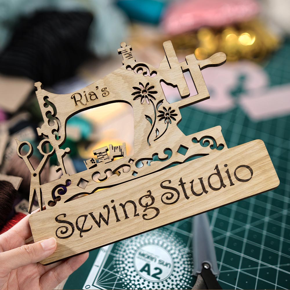 Personalized Wooden Sewing Room Studio Sign Gift for Sewers - CALLIE