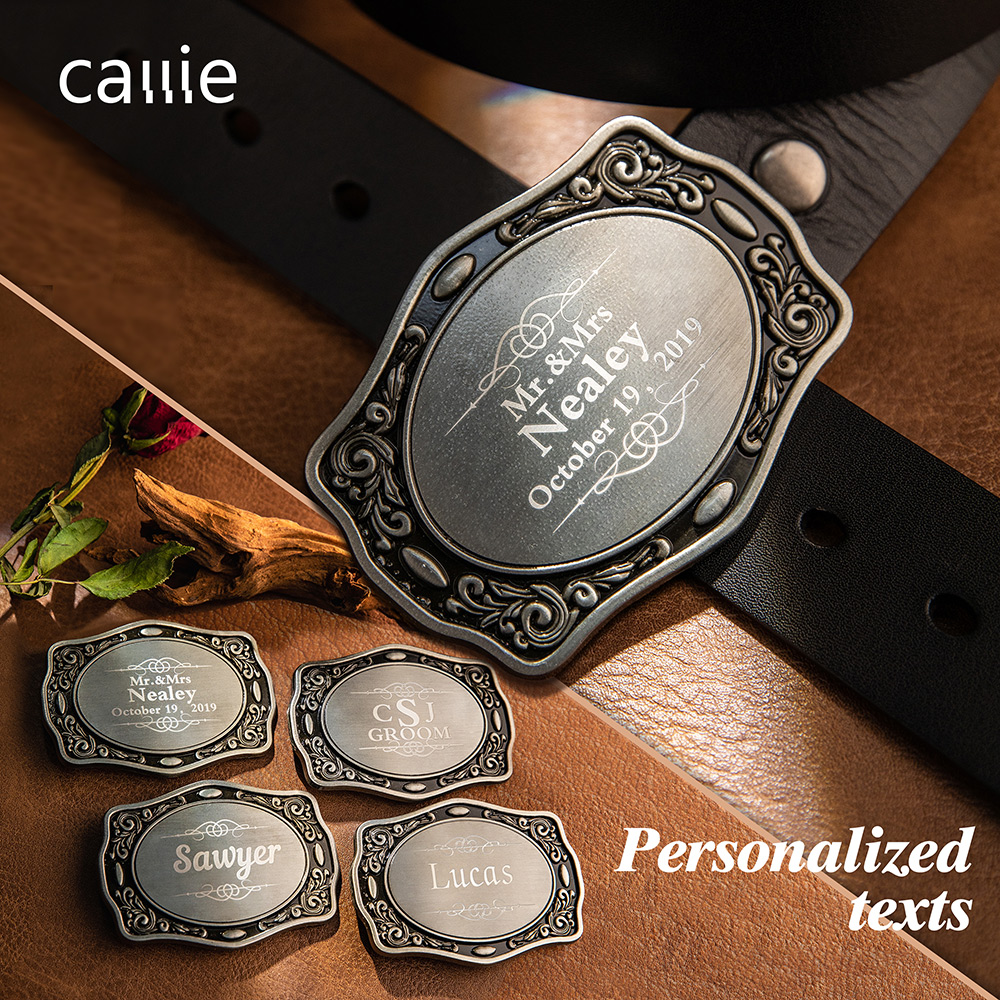 Personalized Western Cowboy Name Belt Buckle for Men - CALLIE