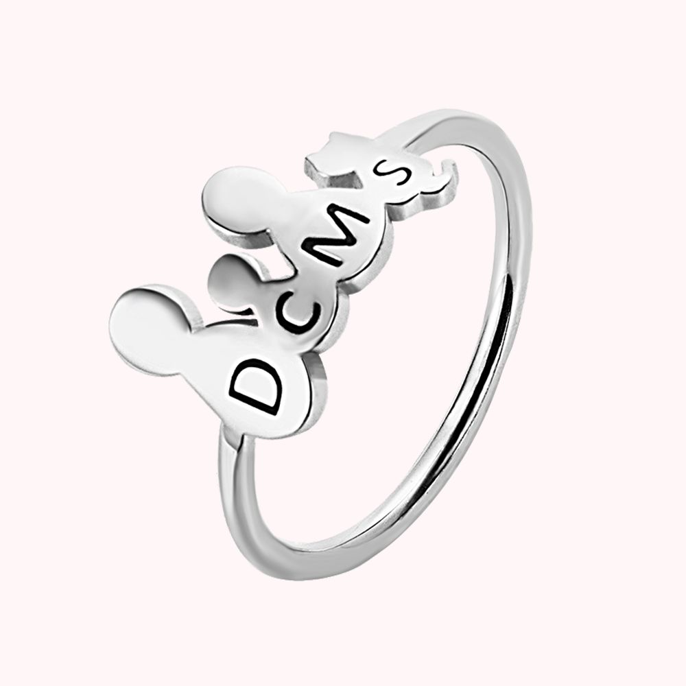 Personalized Family Character Initials Ring - CALLIE