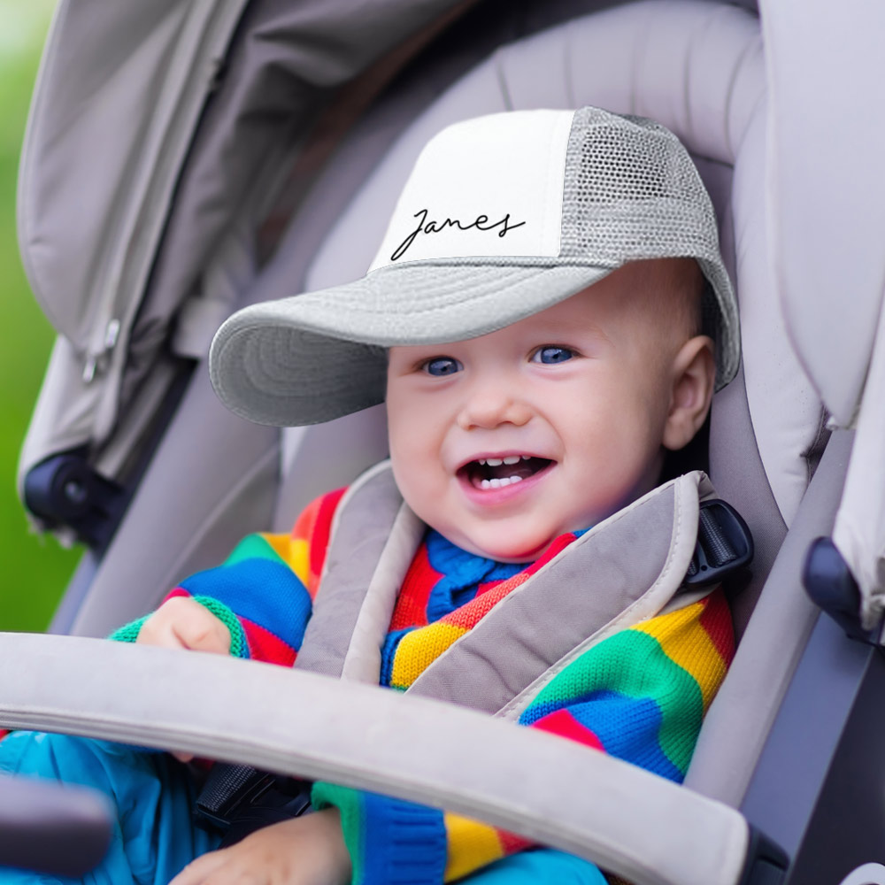 Personalized Infant Trucker Baby Hat with Name Baby Shower Gift - CALLIE